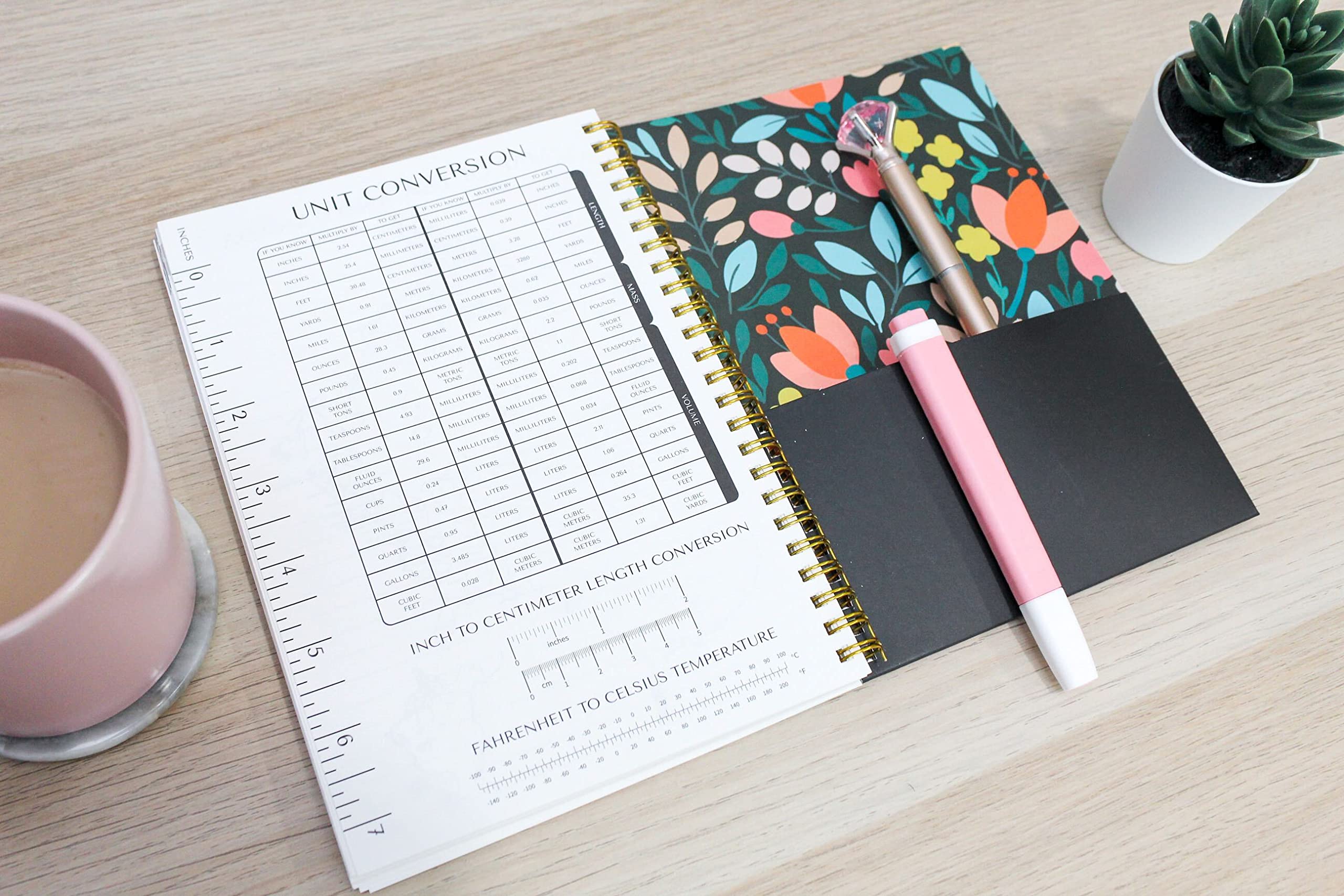 Academic Planner Yearly Monthly Weekly Daily Large Calendar Organizer by Bright Day Spiral Bound Dated Agenda Flexible Cover Notebook, June 2022 - July 2023, 8.25 x 6.25, Black Floral