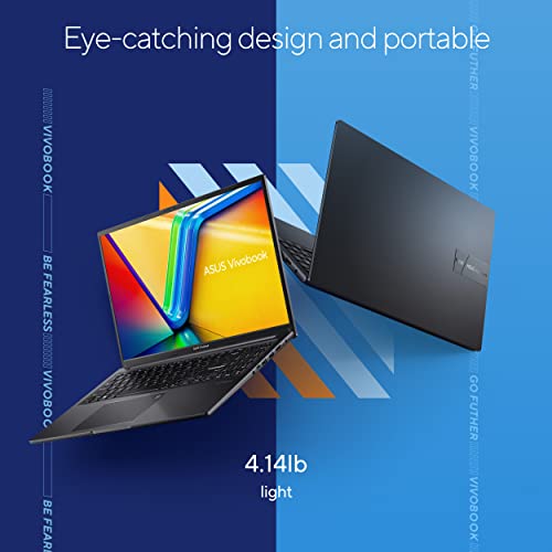 ASUS Vivobook 16 Laptop, 16” WUXGA (1920 x 1200) 16:10 Display, Intel Core i7-13700H CPU, Intel Iris Xᵉ Graphics, 8GB RAM, 1TB SSD, Windows 11 Home, Indie Black, F1605VA-DS74