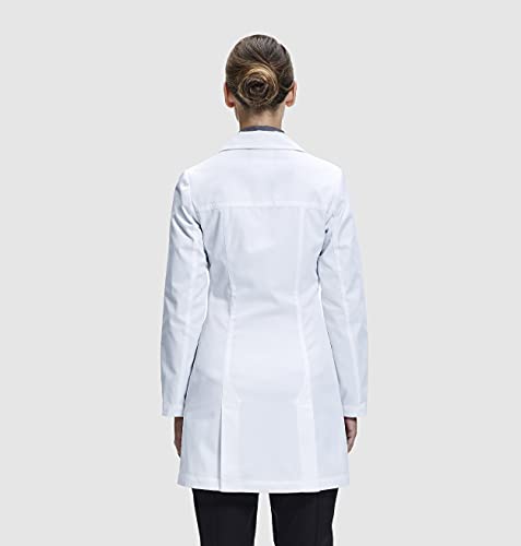 Dr. James Lab Coat for Women, Tailored Fit, Feminine Design, White, 33 Inch Length (6)