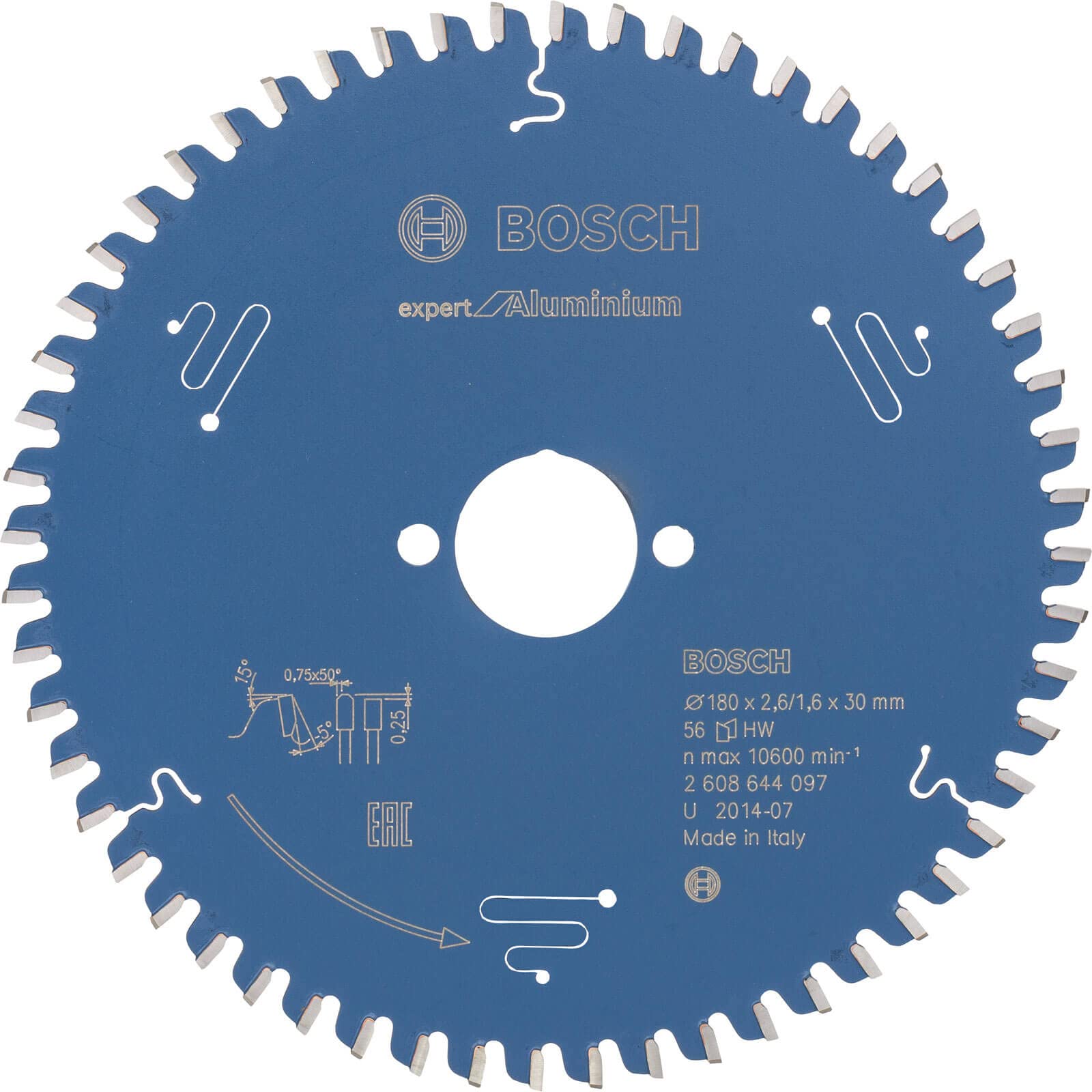 Bosch 2608644097 EXALH 7.09" x 30mm 56T Circular saw blade Top Precision