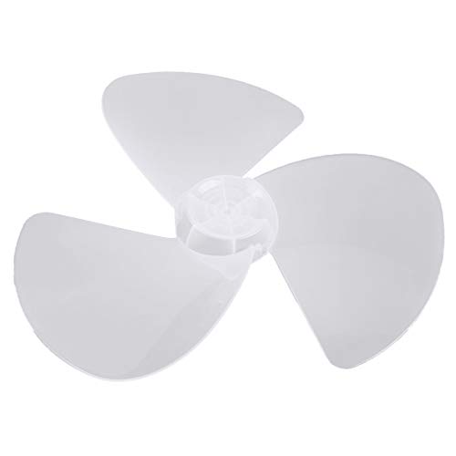 CHICTRY 16 Inch Fan Blade 3 Leaves Plastic White Fan Blade Replacement for Household Standing Pedestal Fan Table Fanner General Accessories White without Fan Nut