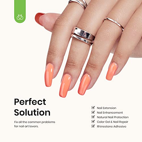 Beetles 3Pcs 15ml Top and Base Coat Set No Wipe Gel Top Coat Base Coat Set Builder Nail Gel for Nails Shine Finish and Long Lasting Soak Off Led Gel Base Top Coat Glossy Gel Base and Top Coat