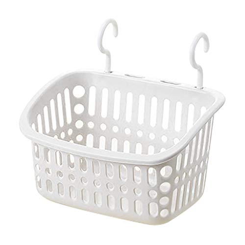 YJYdada Plastic Hanging Shower Basket With Hook For Bathroom Kitchen Storage Holder (B)