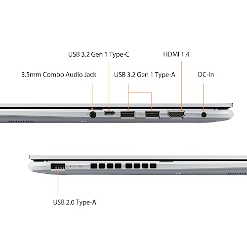ASUS Vivobook Laptop, Student and Business, 17.3" FHD Display, Intel Core i3-1220P Processor, 16GB RAM, 2TB PCIe SSD, Webcam, HDMI, FP Reader, Wi-Fi 6, Windows 11 Home, KKE Accessories, Silver