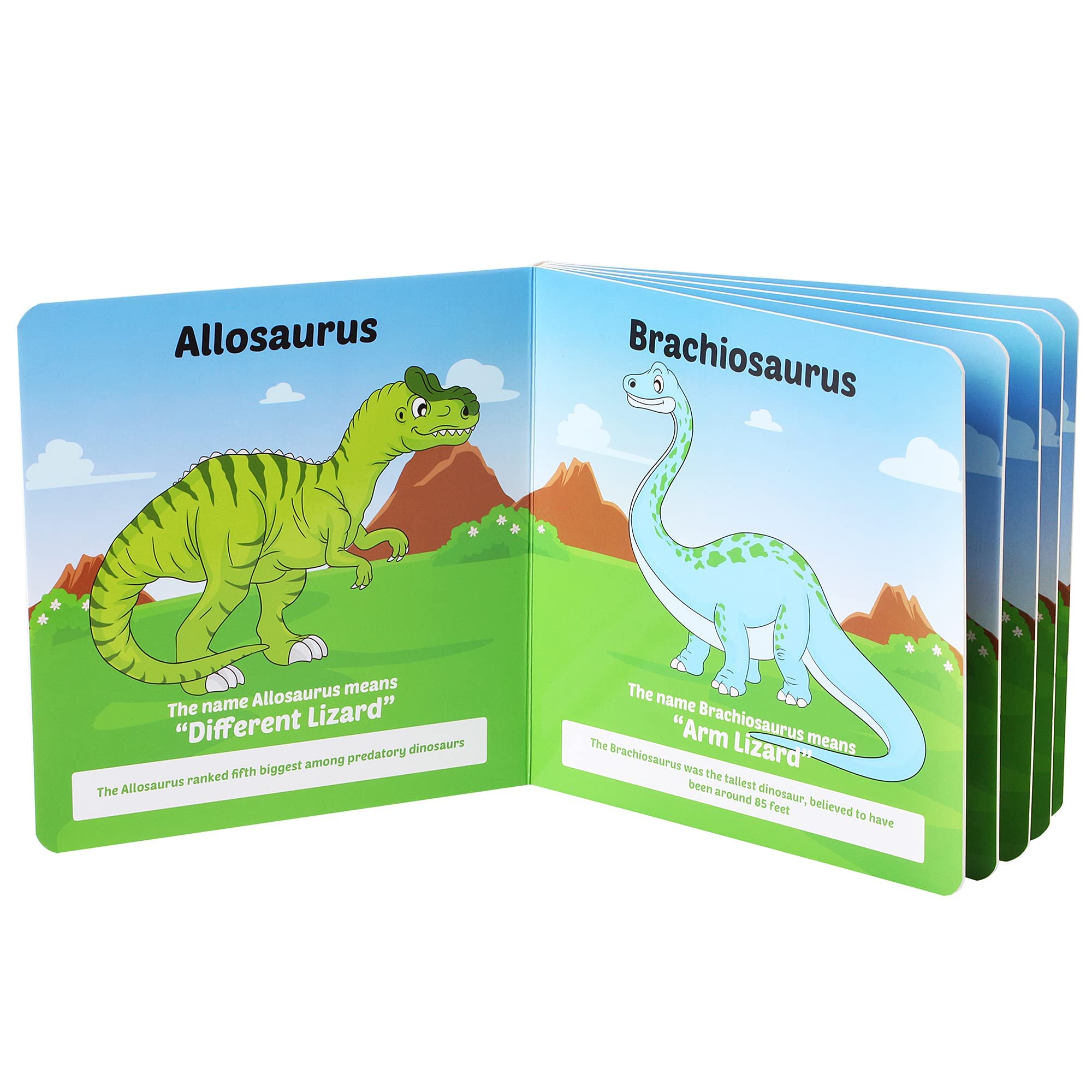 Dazmers Dino Stuffed Animals - 12 Inch Plush Toys with Board Book: Big Colorful Set for Toddlers Ages 1-3. Soft & Cuddly Dinosaur Gift - T-Rex, Triceratops, Stegosaurus. Learn & Play