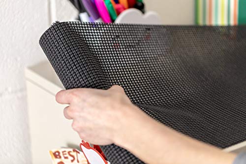 EasyLiner Select Grip Shelf Liner for Drawers & Cabinets - Easy to Install & Cut to Fit - Non Slip Non Adhesive Grip Shelf Liner for Kitchen Drawers, Bathroom, Pantry - 20 in. x 24 ft. - Black
