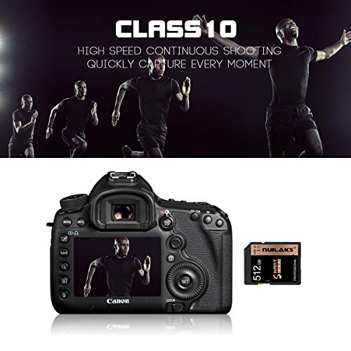 512GB SD Card Memory Card High Speed Security Digital Card Waterproof Class 10 for Camera,Vlogger&Videographer and SD Card Compatible Devices(512GB)