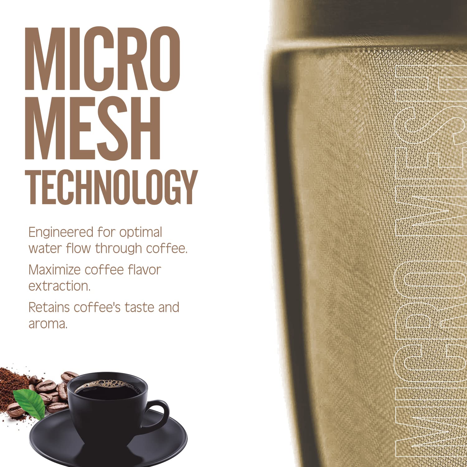4 Cup Reusable Filter Basket With Closed Bottom Fits MrCoffee Coffee Maker and Brewer - Permanent Filter Replacement for Mr Coffee Gold Tone Basket-Style Filters