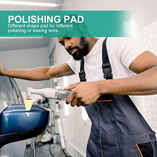 Car Sponge Buffing Buffing Pads 6 Pcs Backing Plate Compound Buffing Sponge Pads for Car Hub Compounding Polishing and Drill Buffing Sponge Pads Waxing car Wheel polishing Buffing pad
