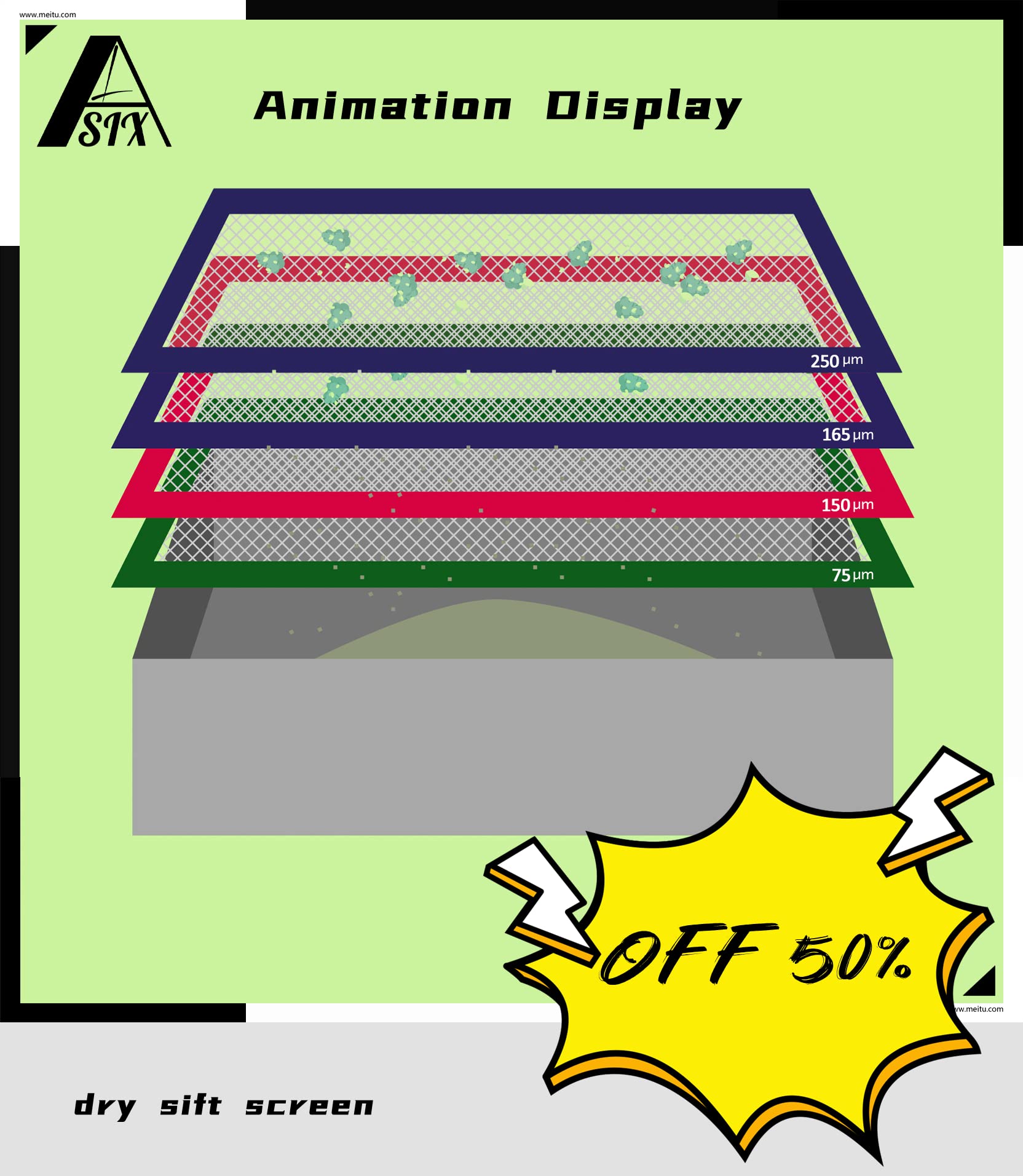 ALSIX 20 X 24" Dry Sift Screen Set of 4, 60 90 110 200 Mesh, 250 165 150 75 Micron Kief Screen, 1050 Lightweight Aluminum Silk Screen Frames, Premium Nylon Mesh Yarn, Kief Screen, Trim Tray