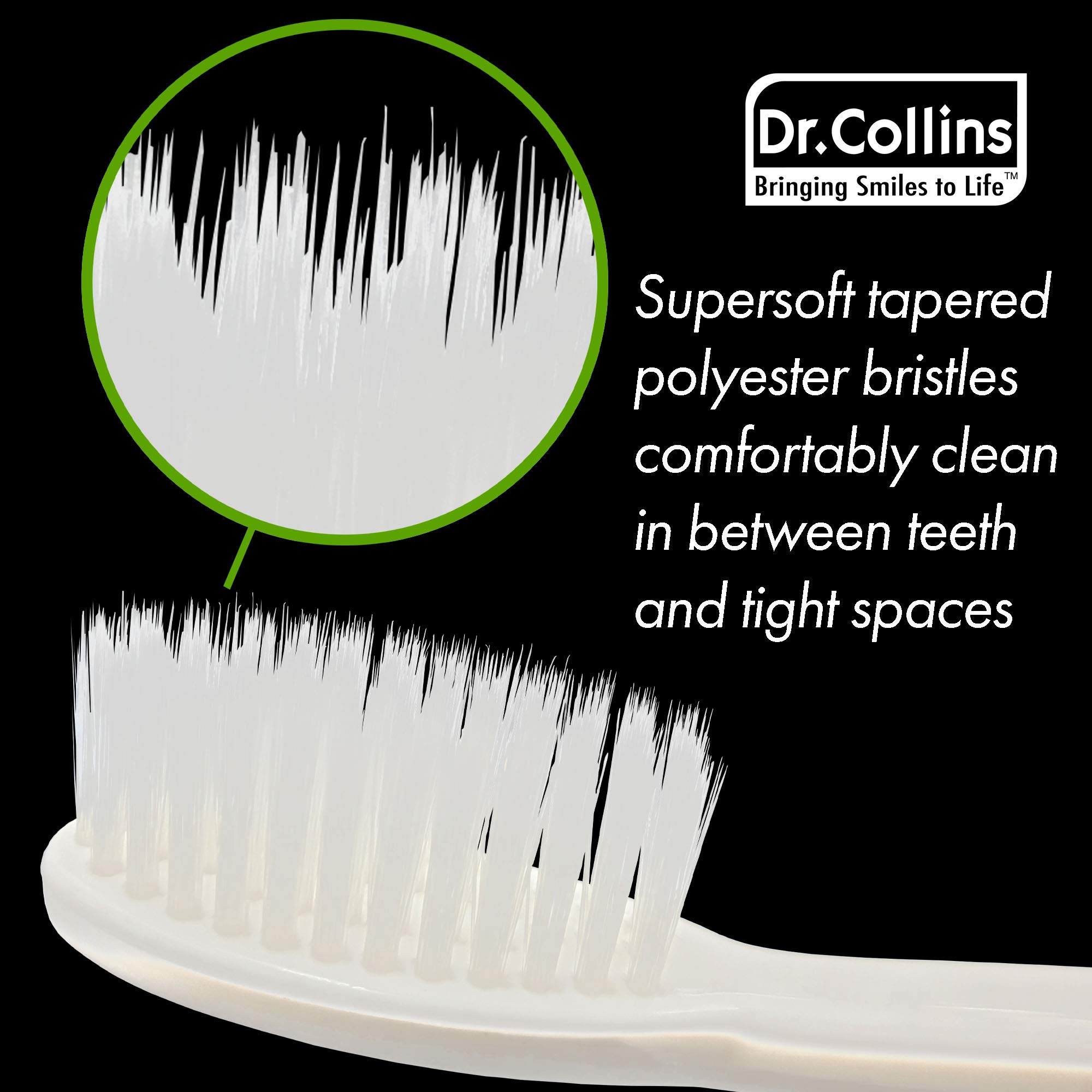 Dr. Collins Perio Toothbrush, (Colors Vary) (Pack of 4)