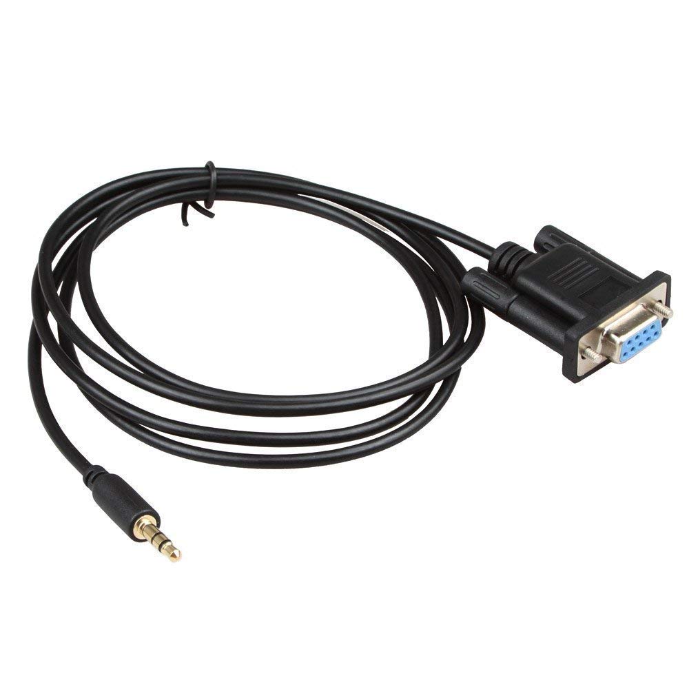 LIANSHU 5Pack DB9Pin Female to DC3.5mm Serial Cable-6 Feet Black (5Pack)