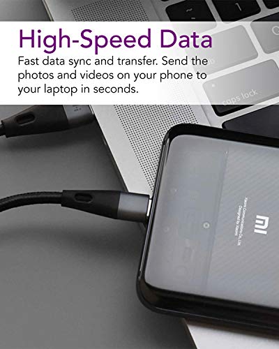 ZMI [6.6ft Black] Hi-Tension USB-C to USB Cable, Braided