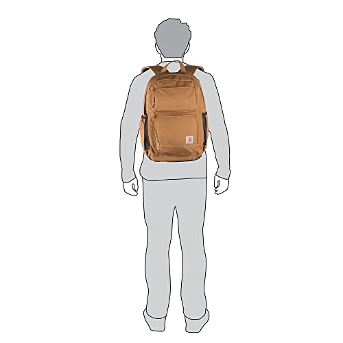 Carhartt Force Advanced Backpack with 15-Inch Laptop Sleeve, Tablet Storage, and Portable Charger Compartment, Carhartt Brown