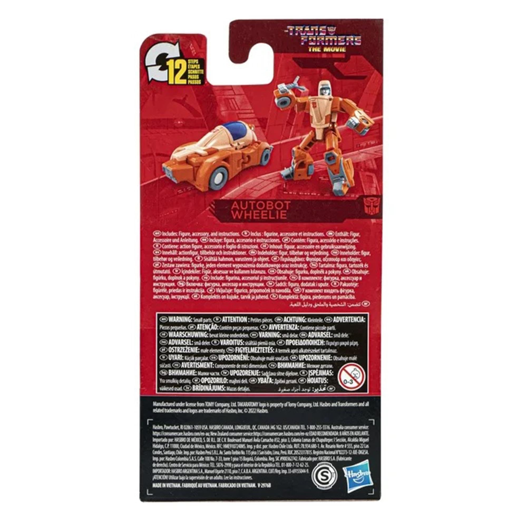 Transformers Toys Studio Series Core Class The The Movie Autobot Wheelie Action Figure - Ages 8 and Up, 3.5-inch