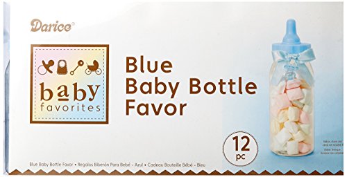 Darice, 12 Piece, 5 inch, Blue Baby Favor Bottle