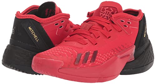 adidas D.O.N. Issue 4 Basketball Shoe, Vivid Red/Black/Team Victory Red, 5.5 US Unisex Big Kid