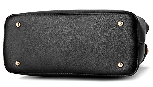 Dreubea Women's Leather Handbag Tote Shoulder Bag Crossbody Purse Pink