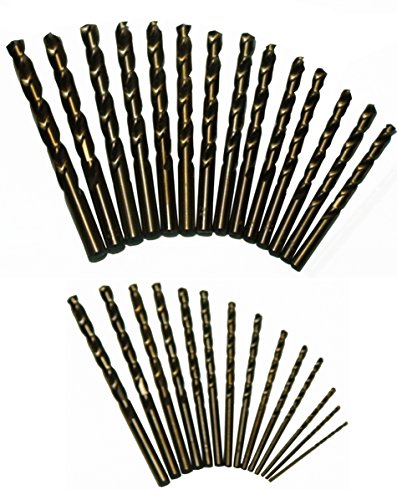 Drill America - D/A29J-CO-PC 29 Piece M42 Cobalt Drill Bit Set in Round Case (1/16" - 1/2" X 64ths), D/ACO Series