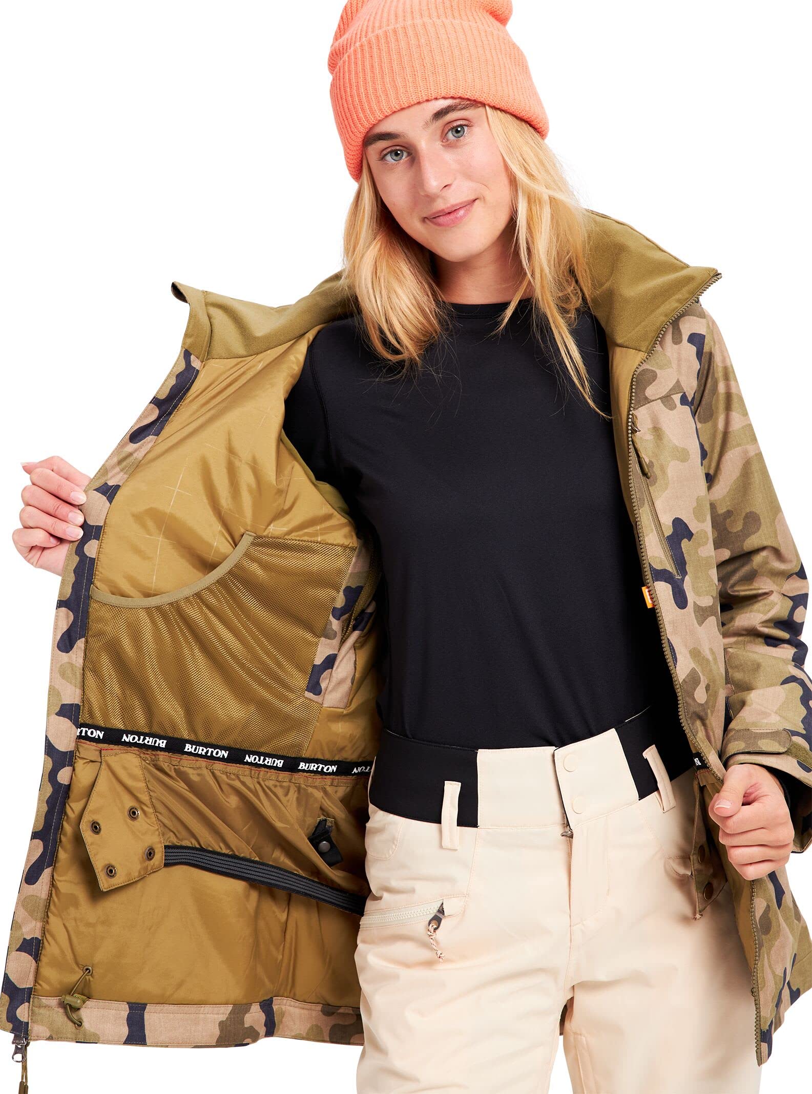 Burton Women's Standard Lelah Jacket, Martini Olive Terra Camo, Medium