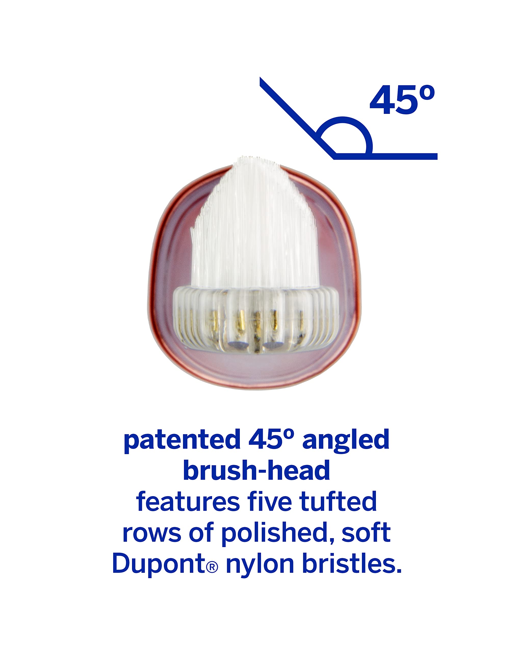 Supersmile Zina45 Replacement Brush Heads for Sonic Pulse Toothbrush, Rose Gold, 2 Count (Pack of 1)