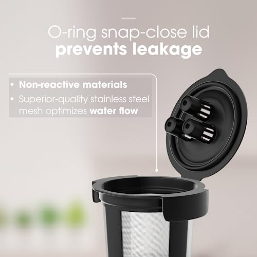 4 Ninja K Cup Reusable Pod for Ninja Dual Brew Pro Specialty Coffee Maker - Refillable Permanent Pods Filters - Cafetera Ninja Coffee Filter for DualBrew CFP201 CFP301 CFP307 CFP451CO, Leak-Free