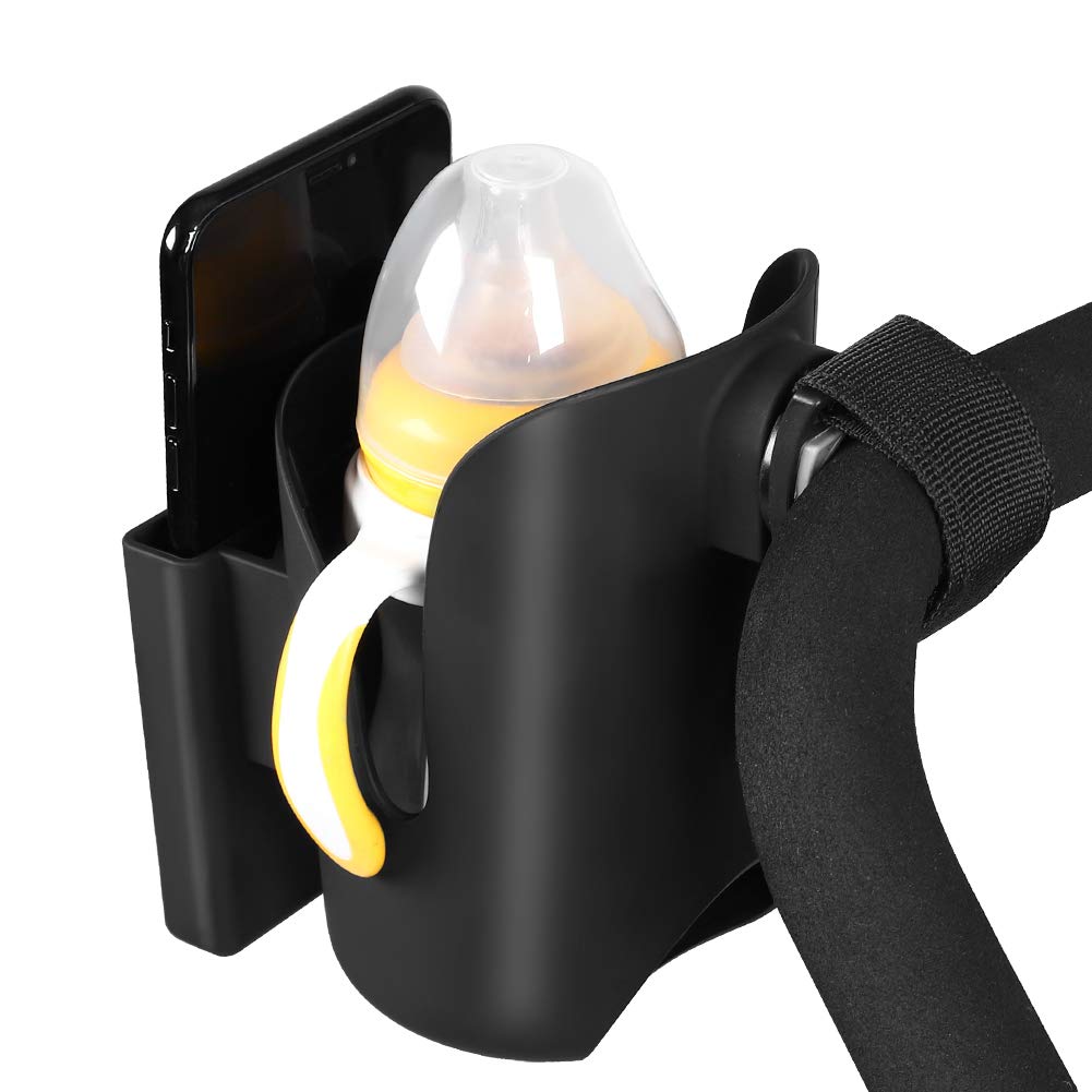 Accmor Stroller Cup Holder with Phone Holder, Bike Cup Holder, 2-in-1 Bottle Holder for Stroller, Bicycle, Wheelchair, Walker
