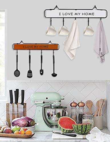 Zembros Coat Rack Wall Mounted, Set of 3 Hangers With Different Sizes (6,5 and 4 hooks), With Wood and Metal the hook Rail Can be for Coat Hat Purse Keys-Perfect for Your Entryway, Bedroom and Kitchen