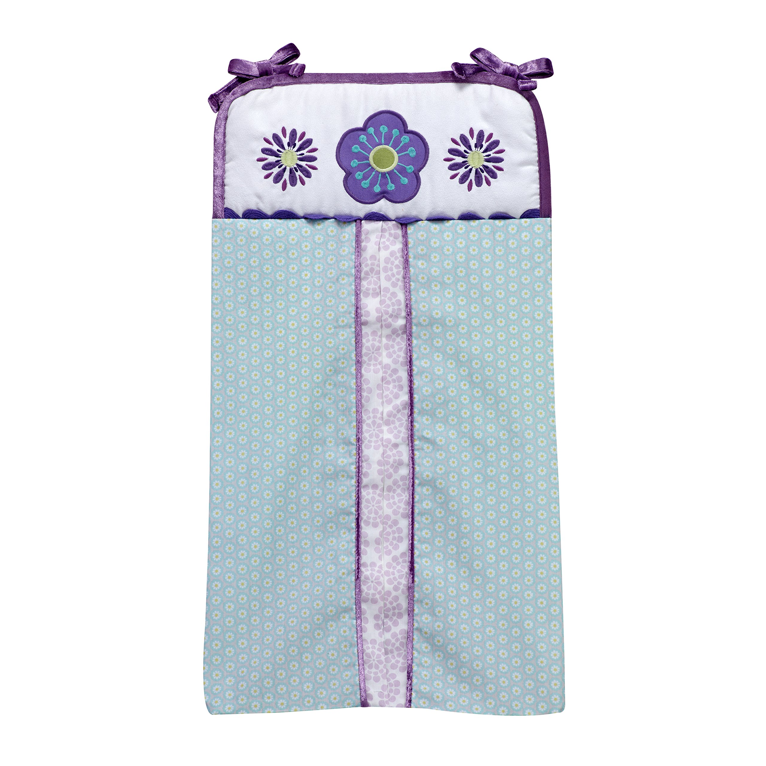 Carter's Zoo Jungle/Safari 4 Piece Nursery Crib Bedding Set, Lavender/Aqua/White