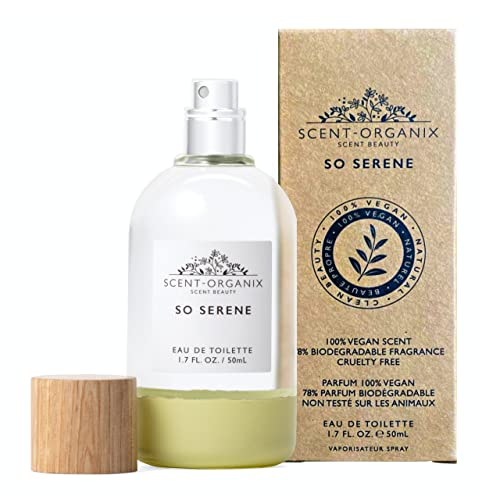 Scent-Organix So Serene Perfume for Men & Women - Citrusy and Fruity Scent with Notes of Mandarin, Wild Freesia & Green Tea - Non-Toxic, Vegan & Biodegradable Perfume - 1.7fl Oz