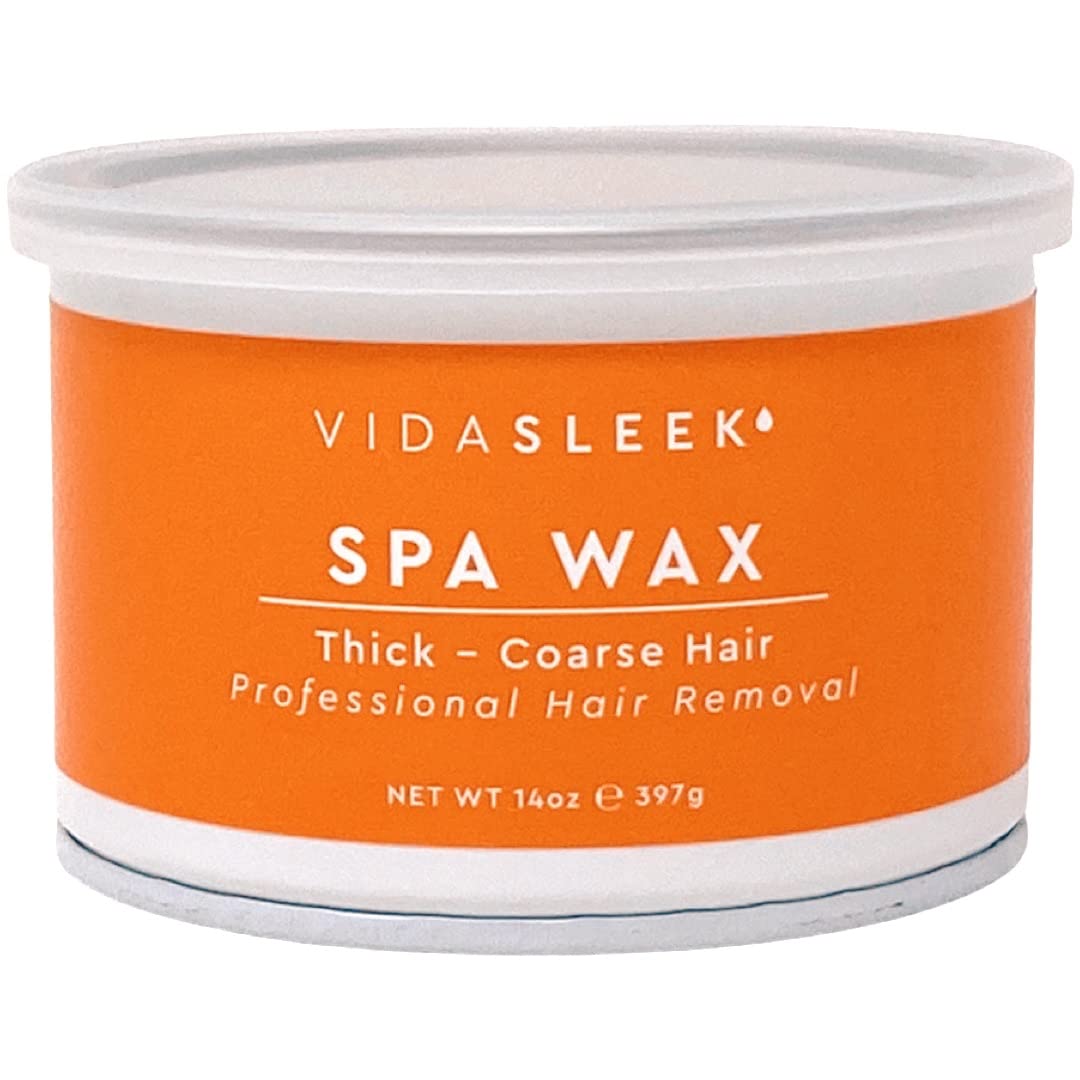 Full Body Spa Wax For Thick to Coarse Hairs - All Natural - Professional Size 14 oz. Tin