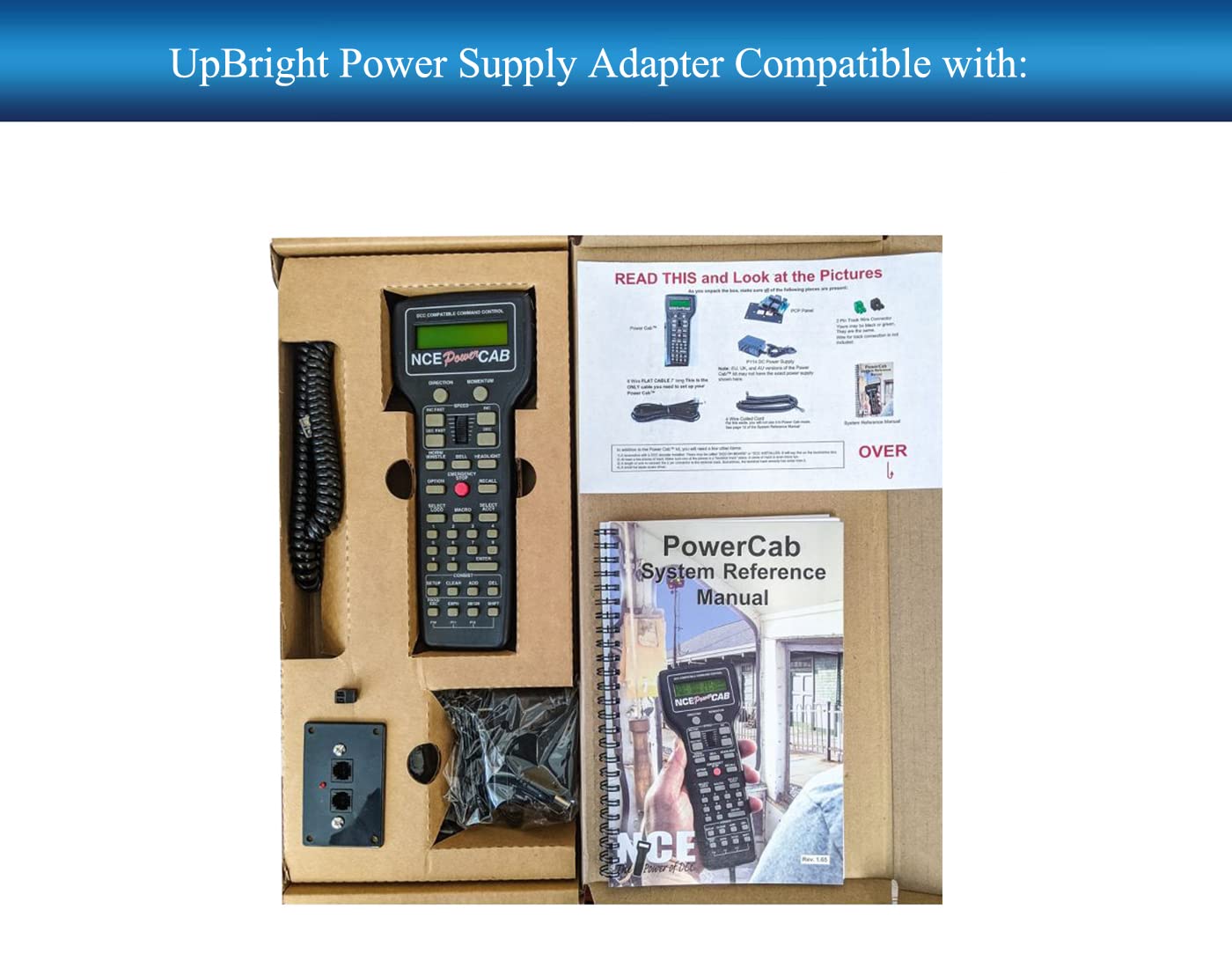 UpBright 13.5V AC/DC Adapter Compatible with NCE 524-025 Power Cab DCC System 524025 NC-524-025 524-25 5240025 524-221 P114 P 114 P114/10A 524-0221 NCE5240221 524221 13.5VDC Power Supply Charger