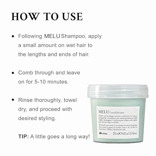 Davines MELU Conditioner | Anti-Breakage Conditioner for Long Hair and Damaged Hair | 8.83 fl oz