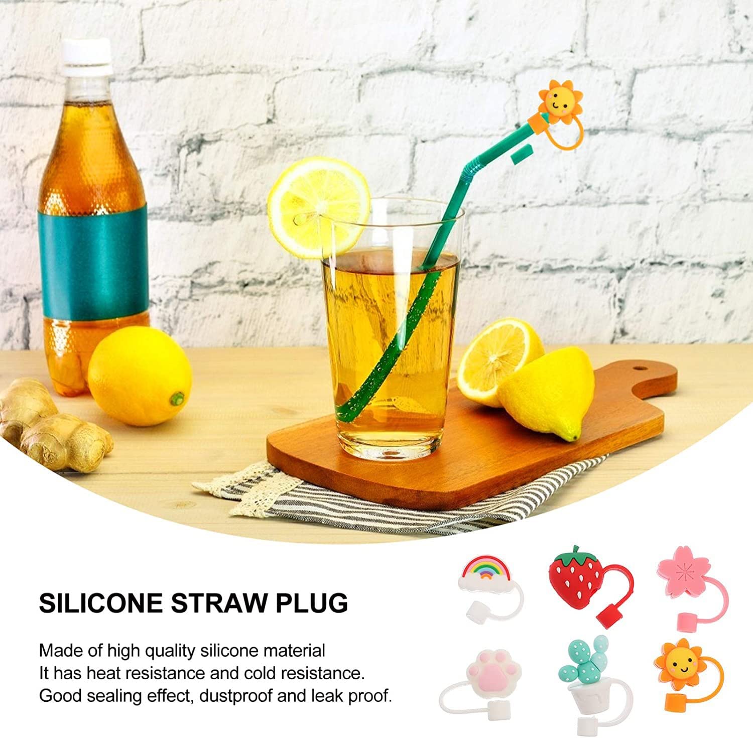 6Pcs Straw Tips Cover Straw Covers Cap for Stanley Cup Cloud Shape Straw Protecto Reusable Drinking Straw Lids for Straw Tips Bottle Accessories (style A)