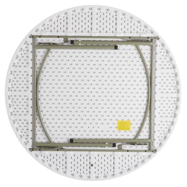 60'' Round Plastic Folding Table - Heavy Duty Banquet Table Round Folding Table Portable Table Round Banquet Tables (5)