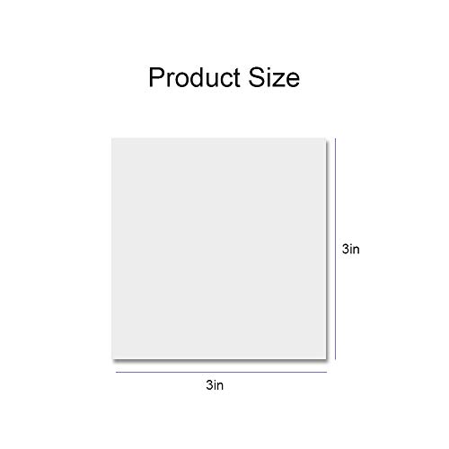 MultiBey Transparent Sticky Note Pads Memo 3 X 3 inches Square Styles Self Adhesive Removable N Times, Pack of 10 (Clear, 3 x 3)