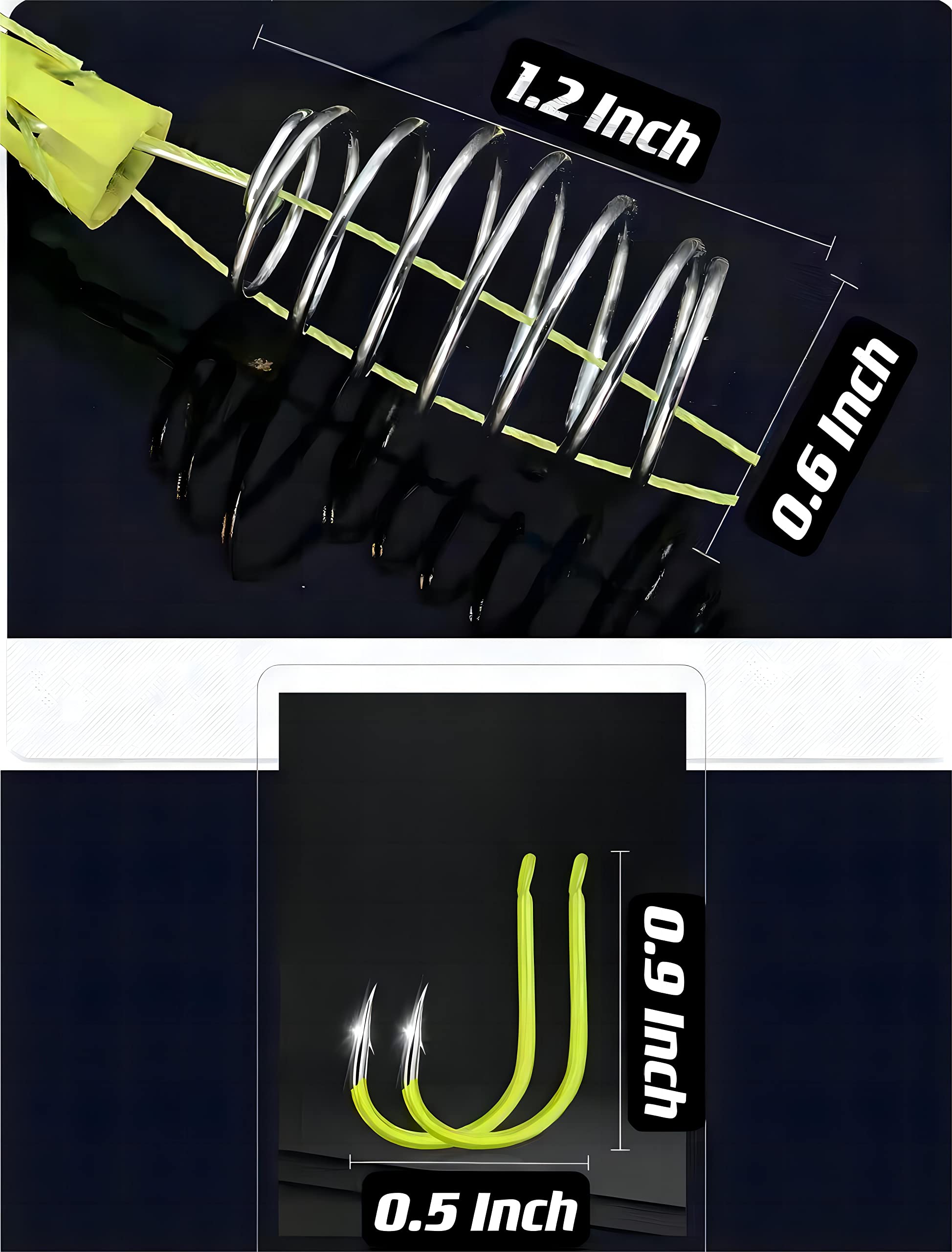 4 Pack Fishing Hooks,Fish More Fish at Once,Fishing Hooks with Spring Feeder,Trap Fish Hooks,Luring Fish Hook,Fishing Tackle with Glow Fishing Beads,Essential for Fishing…