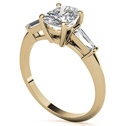 925 Silver, 10K/14K/18K Solid Gold Moissanite Engagement Ring, 5 CT Oval Cut Handmade Solitaire Ring Diamond Wedding Ring for Womans, Birthday Gift, VVS1 Colorless