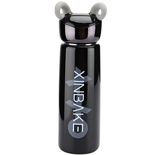 Vacuum Mug for kids Cute Shofar Thermos 2019 New Stainless Steel Hot Water Bottle Travel Cup（Black）