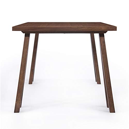 Christopher Knight Home Rachel Mid-Century Modern 7 Piece Dining Set with A-Frame Table, Light Beige + Walnut