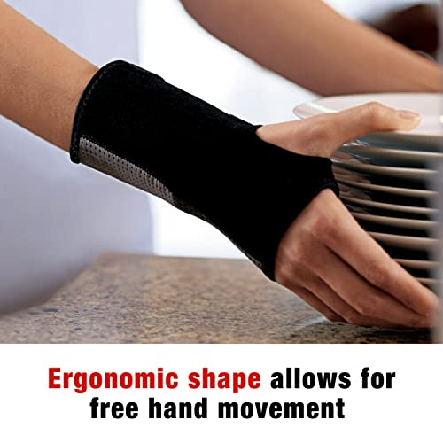 ACE Reversible Splint Wrist Brace, Provides moderate-stabilizing support to sore, weak and injured wrists, Adjustable, Gray, 1/Pack