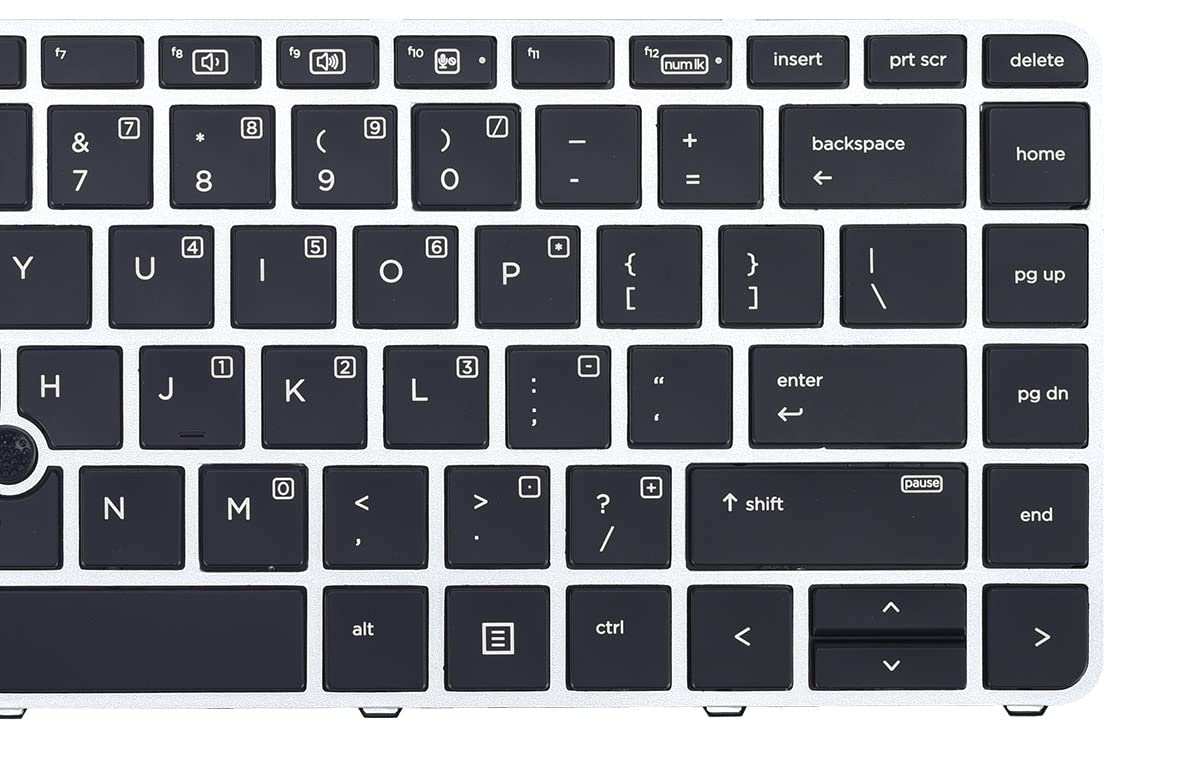 Replacement Keyboard for HP Elitebook 840 G3 848 G3, Elitebook 745 G3 745 G4 Series Laptop with Backlit Silver Frame US Keyboard