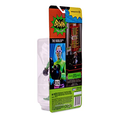 McFarlane Toys, DC Multiverse, 5-inch DC Retro Riddler Boxing Action Figure with Action Word Bubbles, Collectible DC Retro 1960's TV Figure – Ages 12+