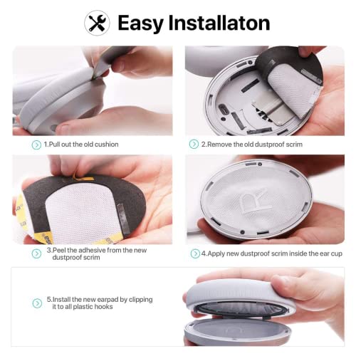 Aiivioll- Replacement Earpads/pad/Pad Set/Ear Cushion Compatible with Bose Soundbar 700 Noise Cancelling Headphones (White)