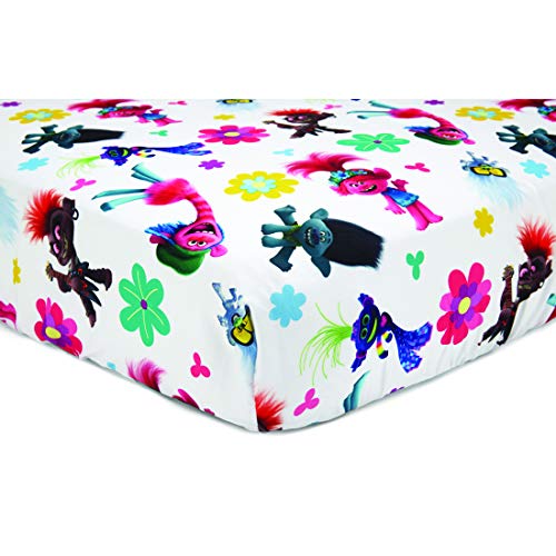 DreamWorks Trolls Troll Lotta Love Fitted Sheet & Pillow Case, Pink, Toddler (TRO263)