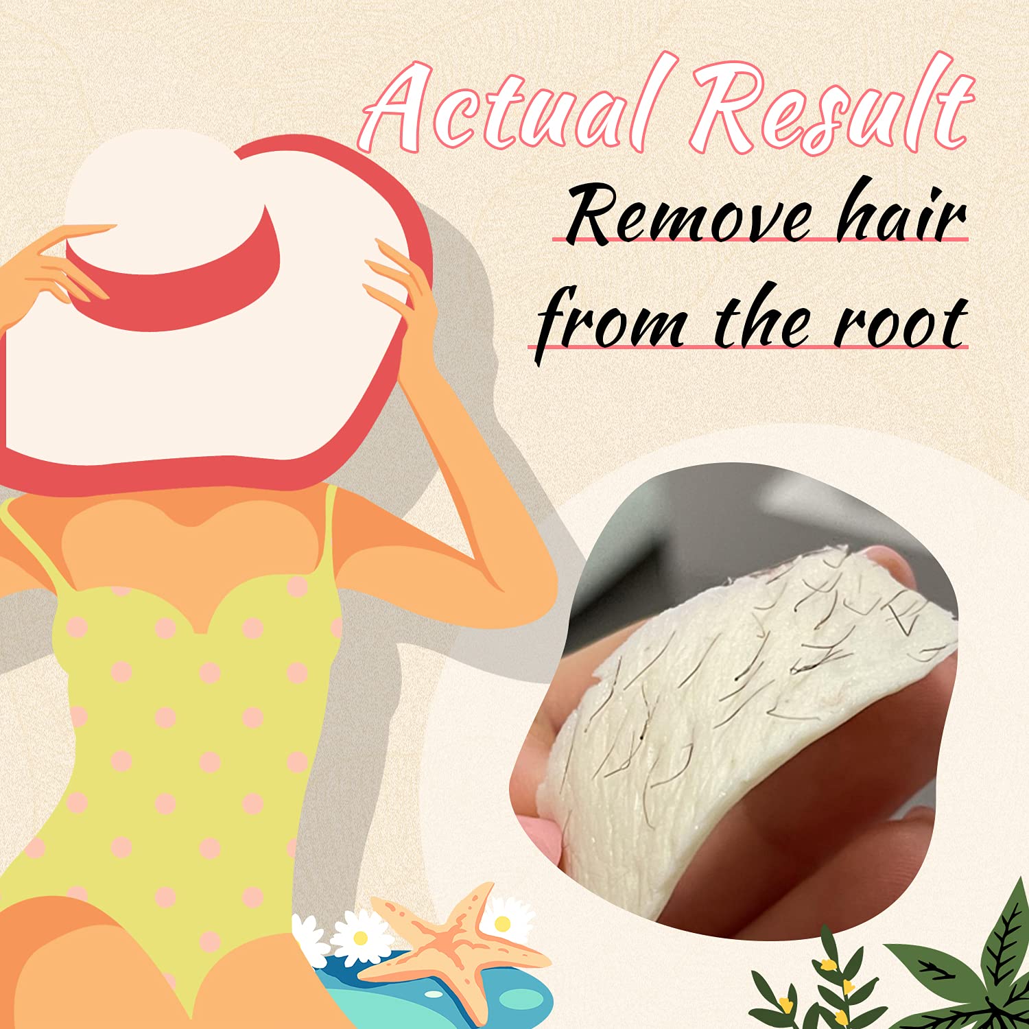 Ajoura wax beads, 1lb & 300g hard wax beads hair removal