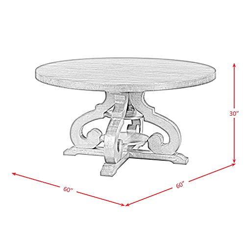 Picket House Furnishings Stanford Round 7PC Dining Set-Table & Six Chairs