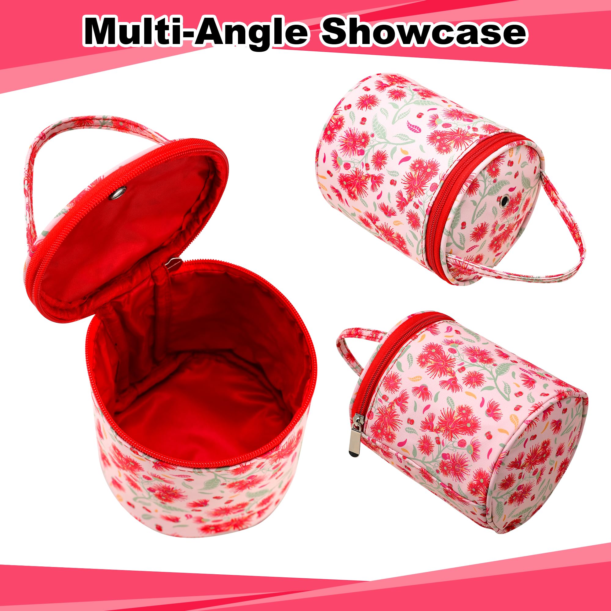 Qukou Yarn Storage Portable Bag, Knitting Bag, Small Size Knitting Projects Organizer for Yarns, Zipper Storage Bag(Taraxacum mongolicum)