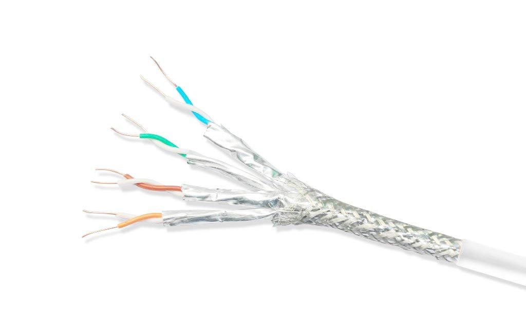 Cat7 Ethernet Cable - 25 ft - RJ45 Connector - Double Shielded STP - 10 Gigabit 600MHz - Cat 7 Premium High Speed Network Wire Patch Cable (7.5m) LAN Cord - 25 Feet