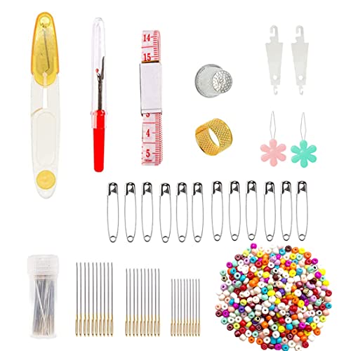606Pcs Friendship Bracelet String Kit with Storage Box, 56 Colors Embroidery Floss Thread, 500 Beads, 50 Cross Stitch Tools for Hand Embroidery Knitting Sewing Floss Bobbins